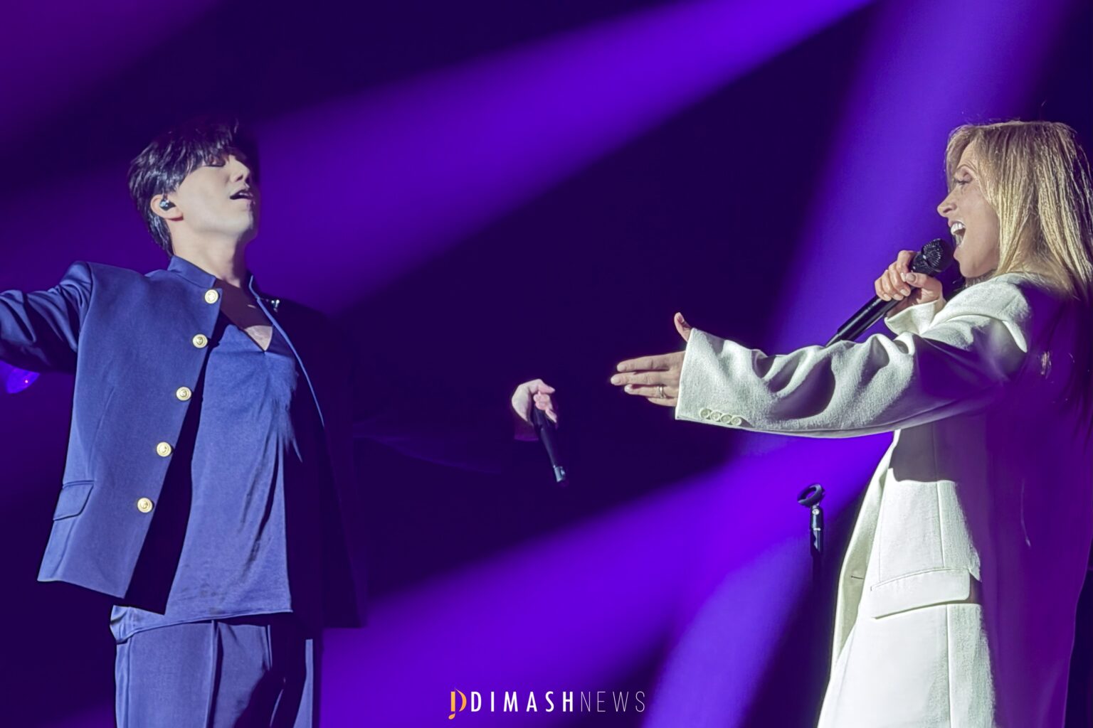 Dimash Qudaibergen Performs as Special Guest at Lara Fabian's Concert ...